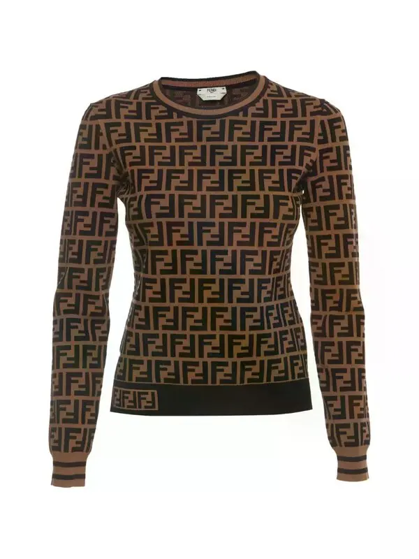 Fendi Zucca Pattern Knit Sweater