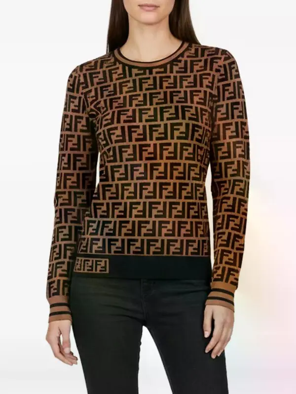Fendi Zucca Pattern Knit Sweater
