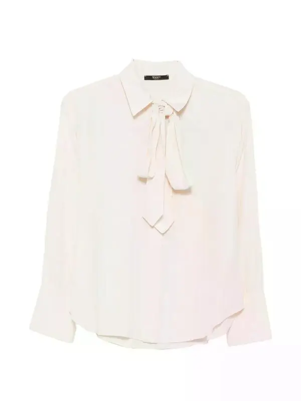 Seventy Pussy-bow Long-sleeve Blouse