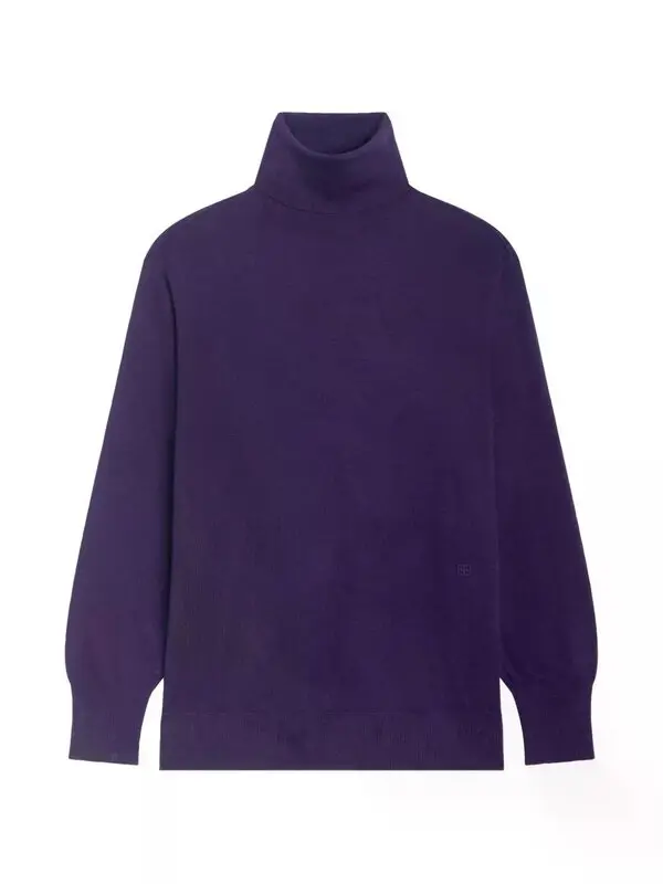 Eric Bompard Turtleneck Sleeve-vent Sweater - Purple
