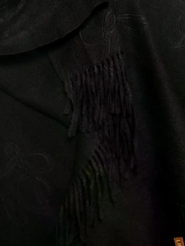 Liu Jo Logo-embroidered Fringed Scarf