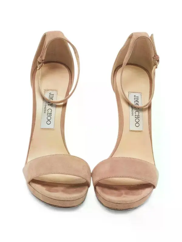 JIMMY CHOO Misty Suede Ankle-strap Platform Stiletto Sandals