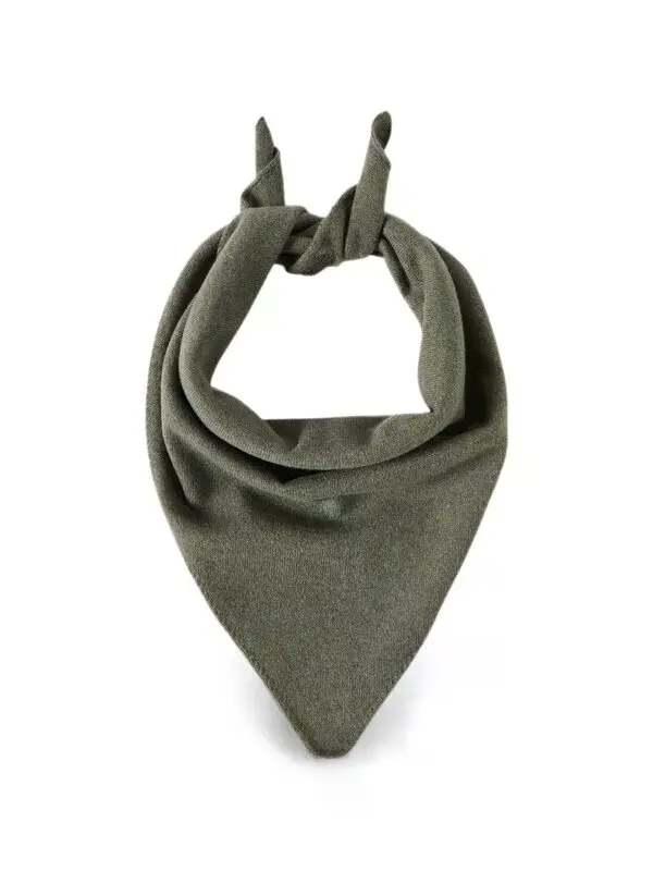 Brunello Cucinelli Cashmere Foulard With Monili - Green