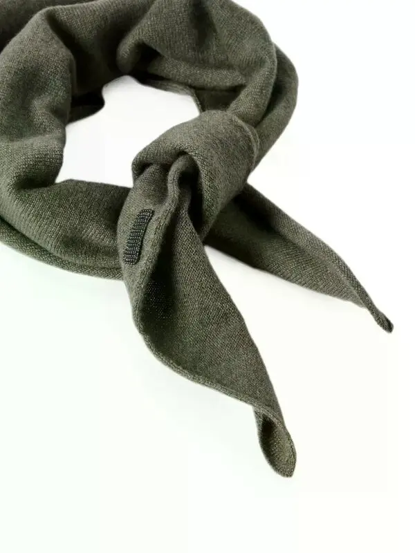 Brunello Cucinelli Cashmere Foulard With Monili - Green