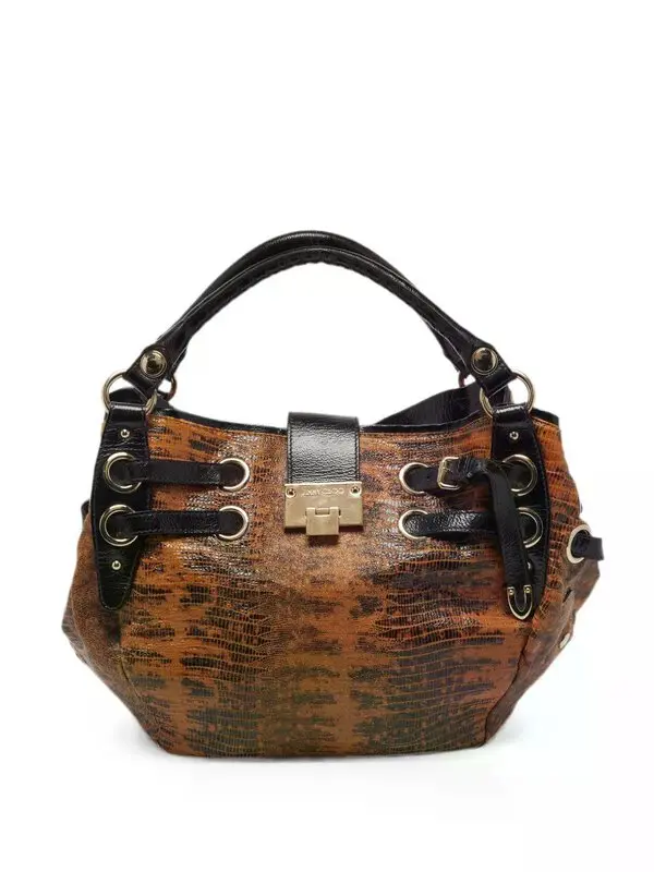 JIMMY CHOO Riki Lizard-effect Handbag