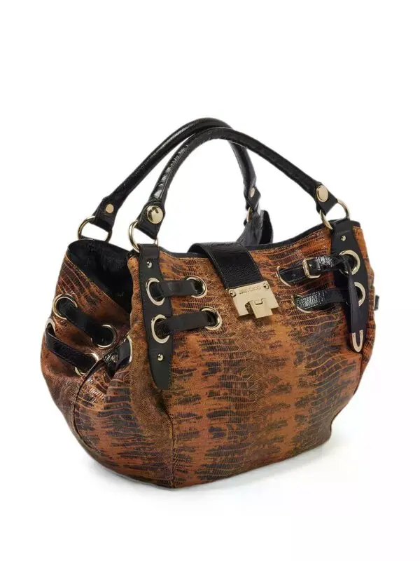 JIMMY CHOO Riki Lizard-effect Handbag