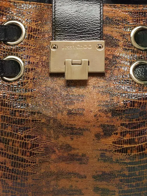 JIMMY CHOO Riki Lizard-effect Handbag