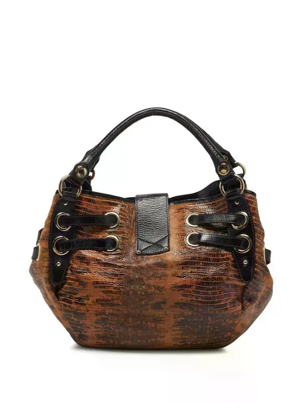 JIMMY CHOO Riki Lizard-effect Handbag