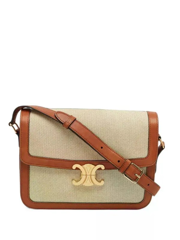 Celine Triomphe Logo Plaque Shoulder Bag