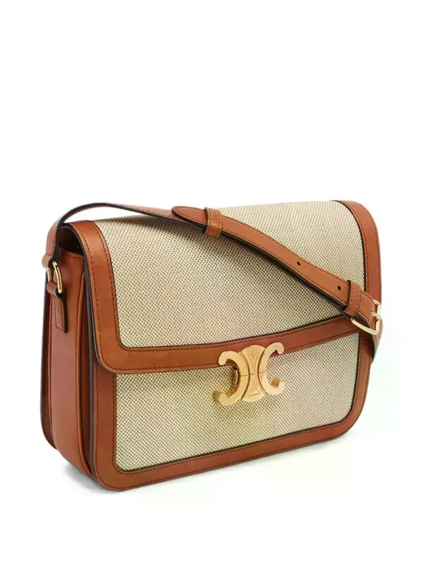 Celine Triomphe Logo Plaque Shoulder Bag