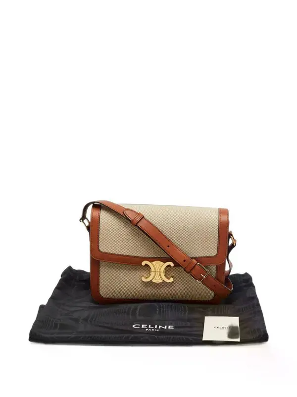 Celine Triomphe Logo Plaque Shoulder Bag