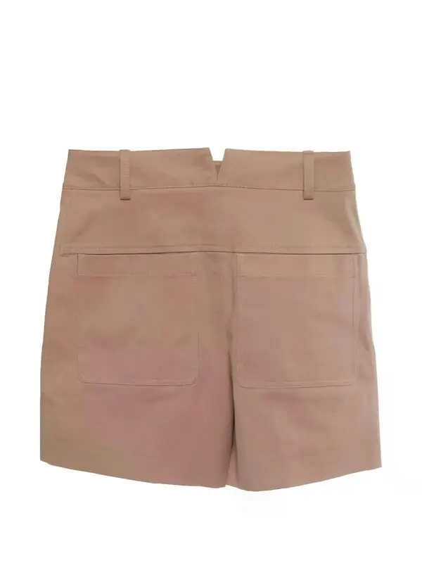 Hermès High-waisted Shorts With Zip Front And Welt Pockets