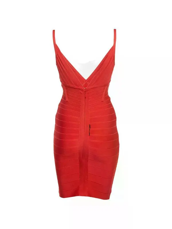 Herve Leger Bandage Rib-knit Midi Dress