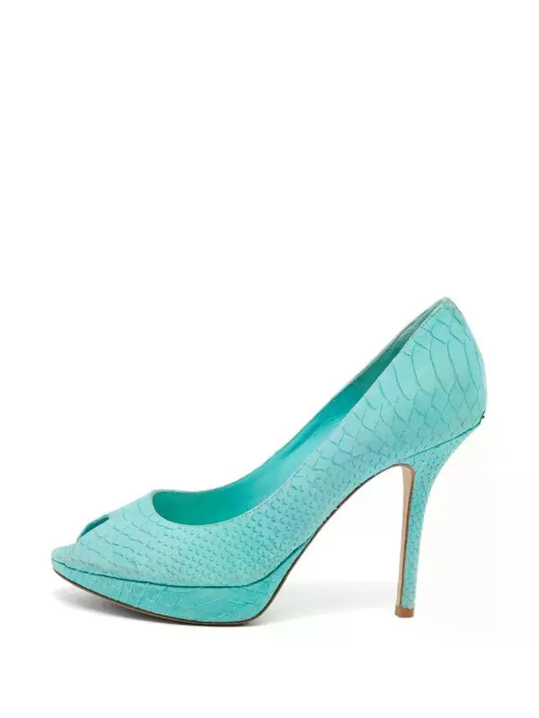 Dior Miss Python-embossed Peep Toe Pumps