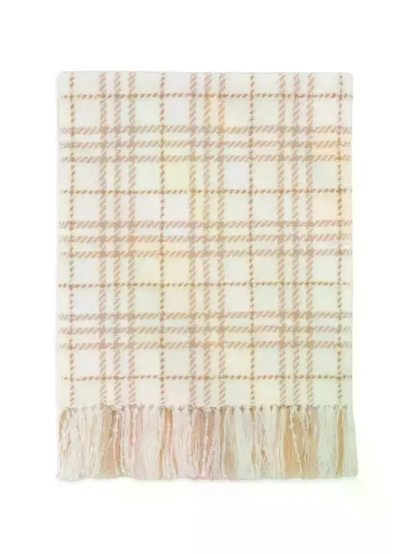 Burberry Embellished Check Bouclé Scarf