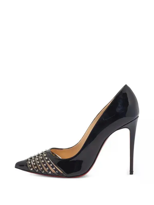 CHRISTIAN LOUBOUTIN Bareta Studded Mesh Pumps - Black
