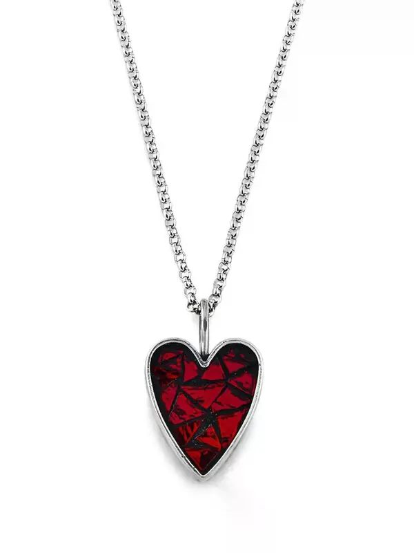 POISONED HEARTS Mosaic Heart Necklace