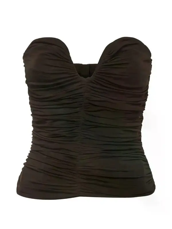 Magda Butrym 2023 Ruched Strapless Top
