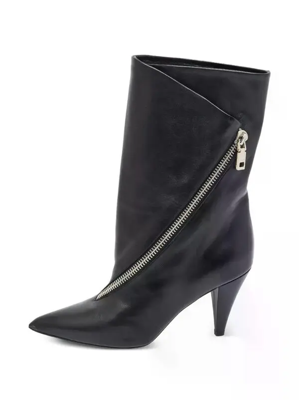 Givenchy Leather Pointed Toe Sculpted Heel Ankle Boots