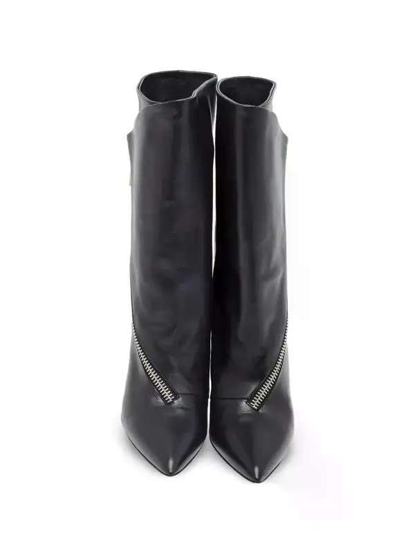 Givenchy Leather Pointed Toe Sculpted Heel Ankle Boots