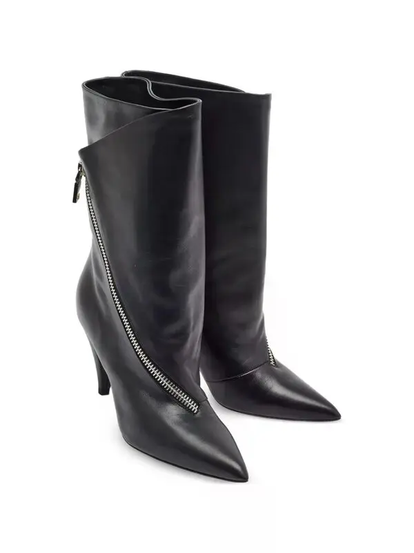 Givenchy Leather Pointed Toe Sculpted Heel Ankle Boots