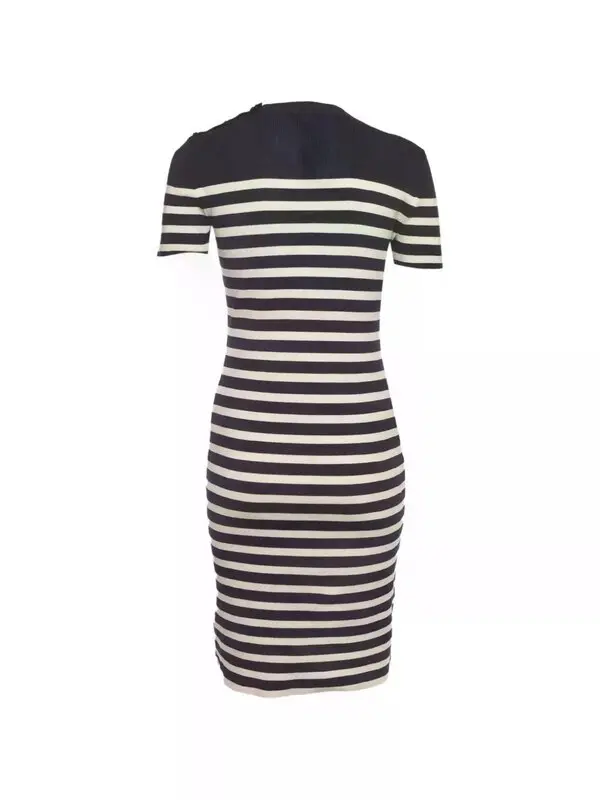 Ralph Lauren Striped Knitted Mini Dress - Blue