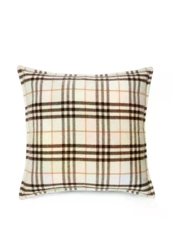 Burberry Check Cashmere Cushion - Neutrals