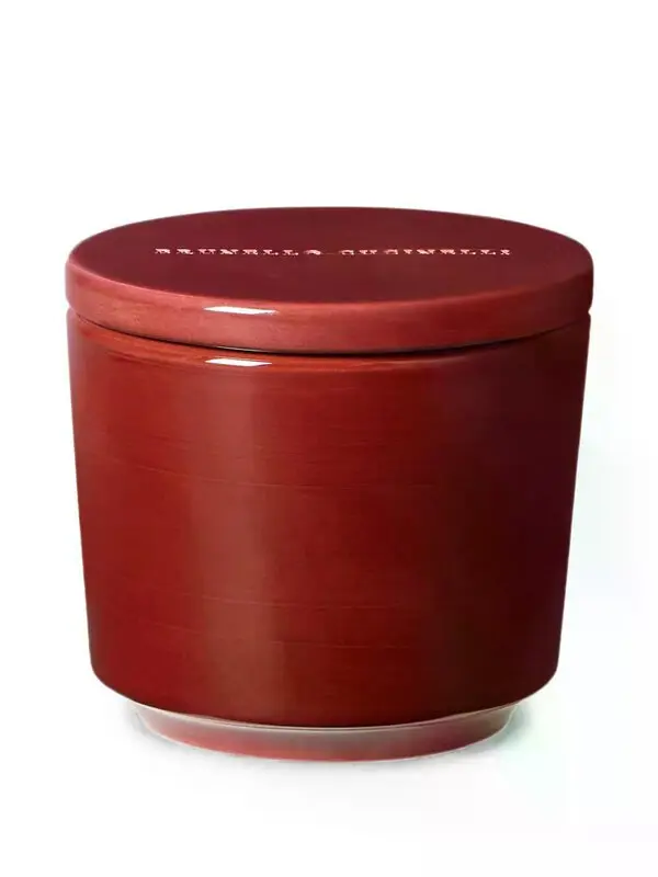 Brunello Cucinelli Maxi Scented Candle In Craquelé Ceramic Vessel With Lid
