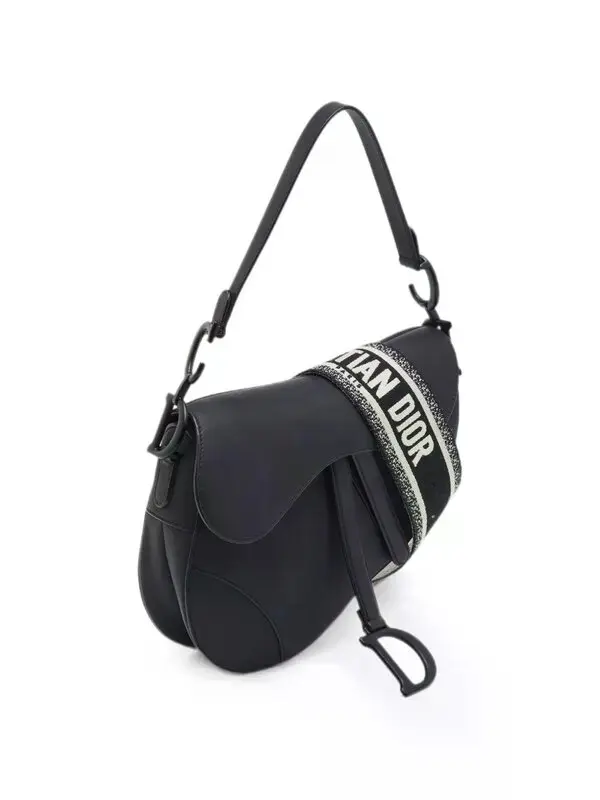 Dior Ultramatte Saddle Leather Handbag - Black