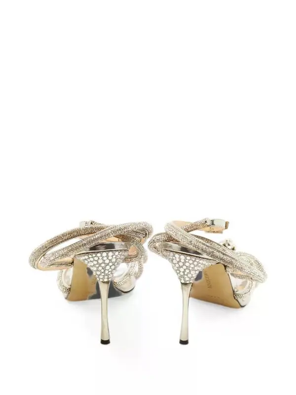 Mach & Mach Double Bow Ankle Strap Pumps