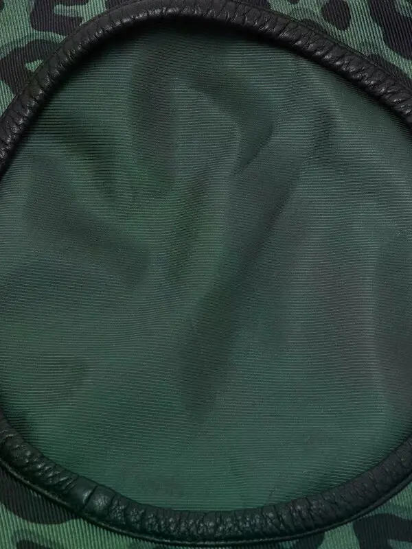LOUIS VUITTON Silk Beret With Leopard Print And Logo Plaque