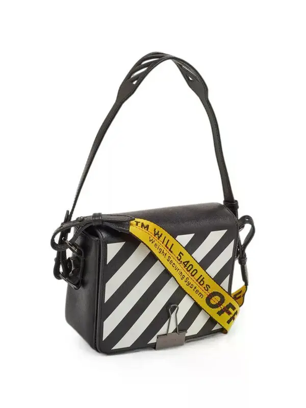 Off-White Medium Binder Clip Diagonal Print Shoulder Bag