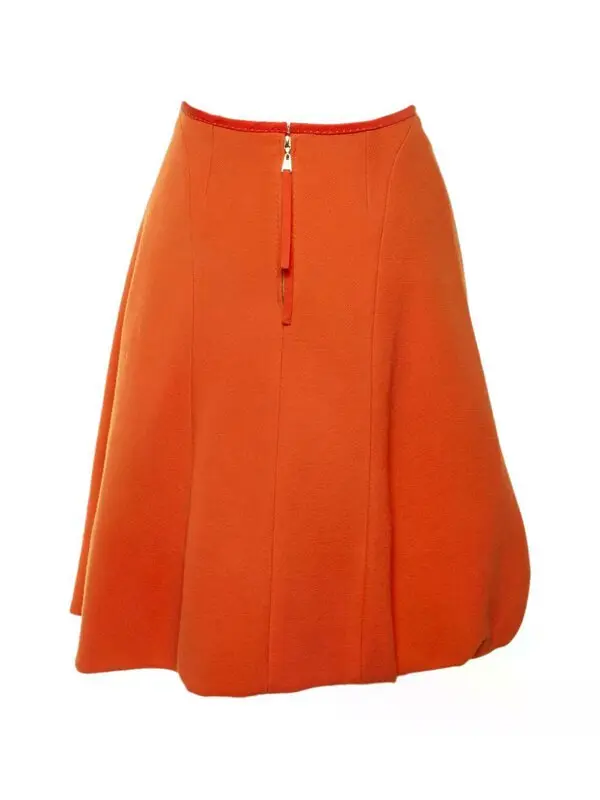 LOUIS VUITTON Pleated Wool Midi Skirt