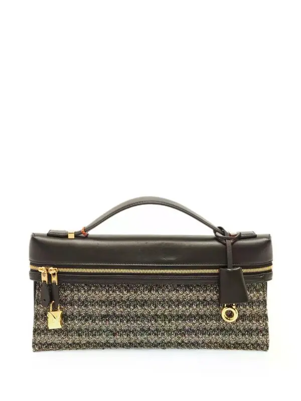 Loro Piana Extra L29 Tweed Clutch Bag