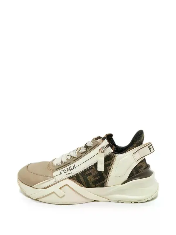 Fendi Flow Zucca Canvas Sneakers - Neutrals