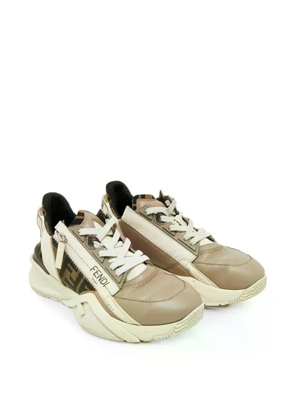 Fendi Flow Zucca Canvas Sneakers - Neutrals