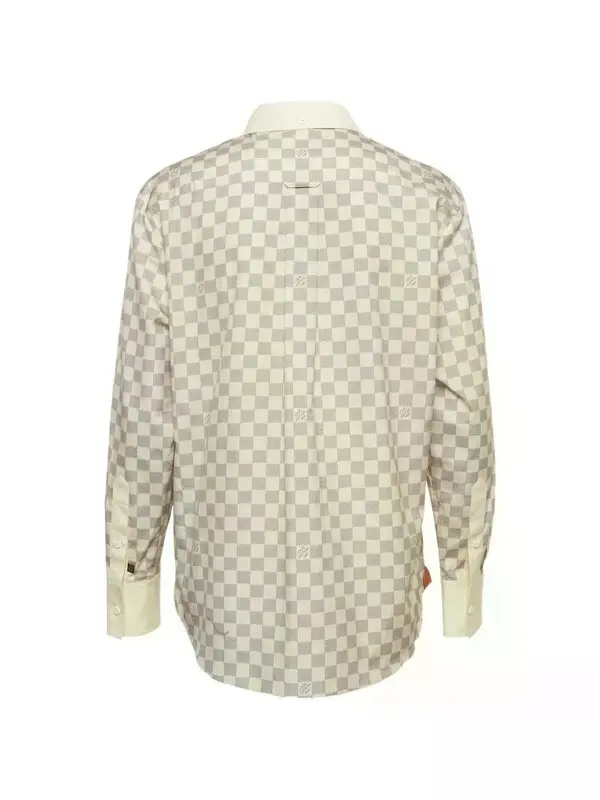 LOUIS VUITTON Damier Azur Check Cotton Shirt