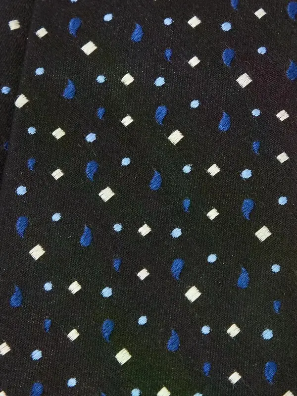 Giorgio Armani Geometric Jacquard Silk Neck Tie - Black