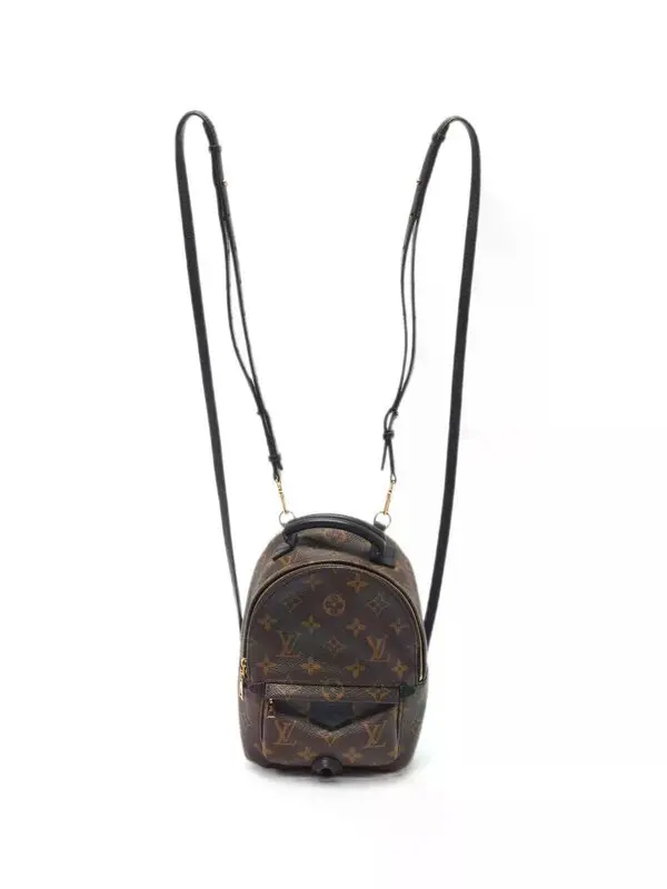 LOUIS VUITTON 2020 Mini Palm Springs Monogram Backpack - Brown