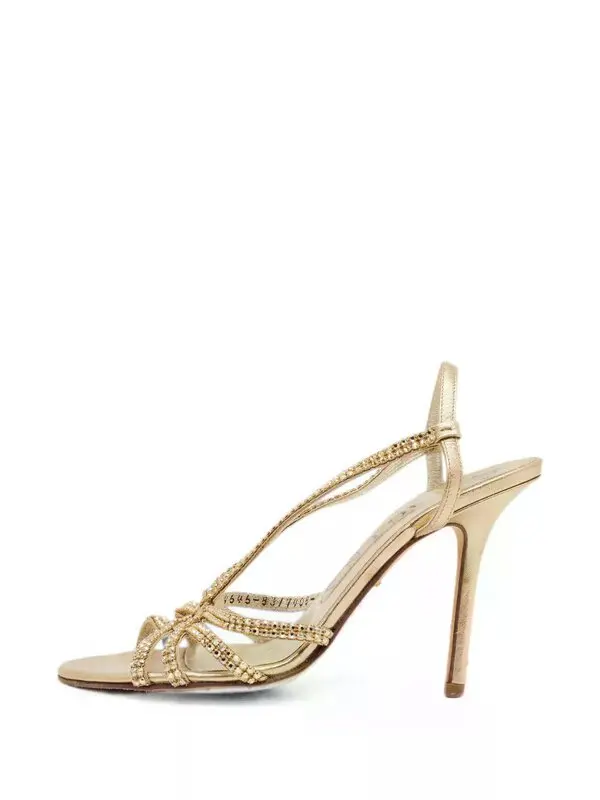 GINA Crystal-embellished Slingback Sandals