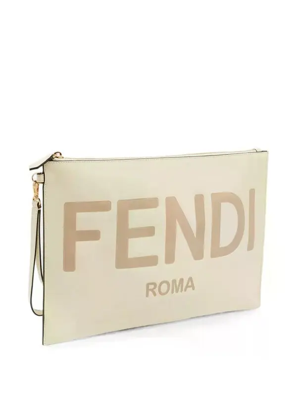 Fendi Large Debossed-logo Clutch Bag