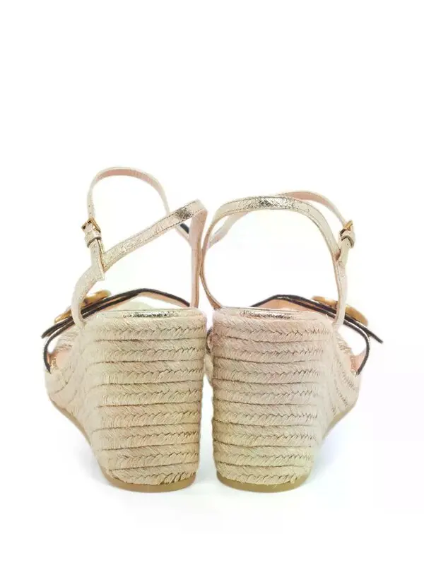 Gucci Gg Marmont Espadrille Wedge Sandals