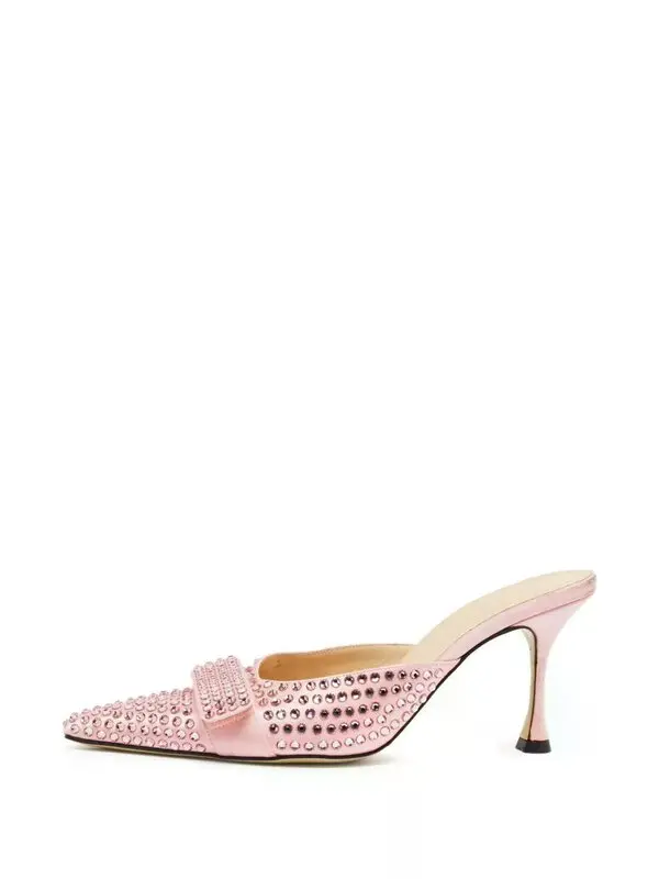 Mach & Mach Carrie Crystal-embellished Mules