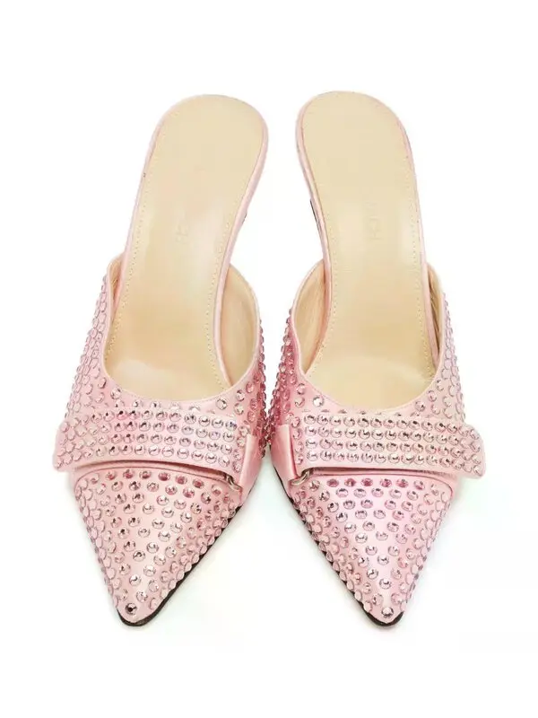 Mach & Mach Carrie Crystal-embellished Mules