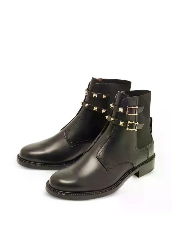Valentino Garavani Rockstud Buckle Ankle Boots