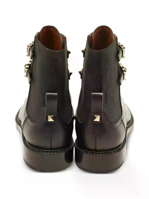 Valentino Garavani Rockstud Buckle Ankle Boots