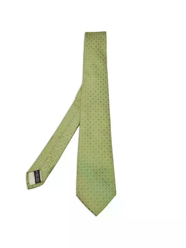 FERRAGAMO Gancini Motif Neck Ties - Green