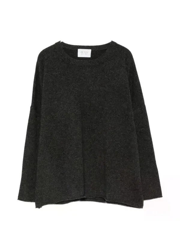 BEYOU Round-neck Drop-shoulder Sweater