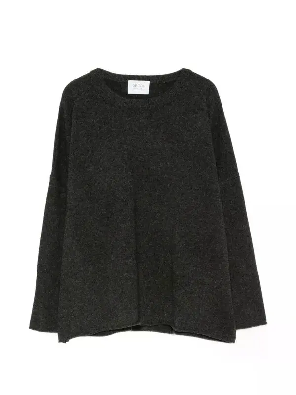BEYOU Round-neck Drop-shoulder Sweater