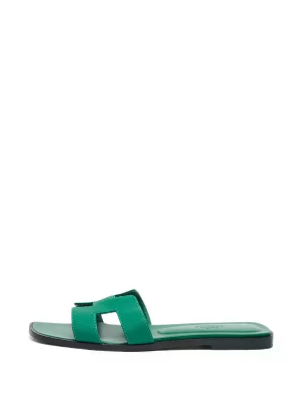 Hermès Oran H-cutout Sandals - Green